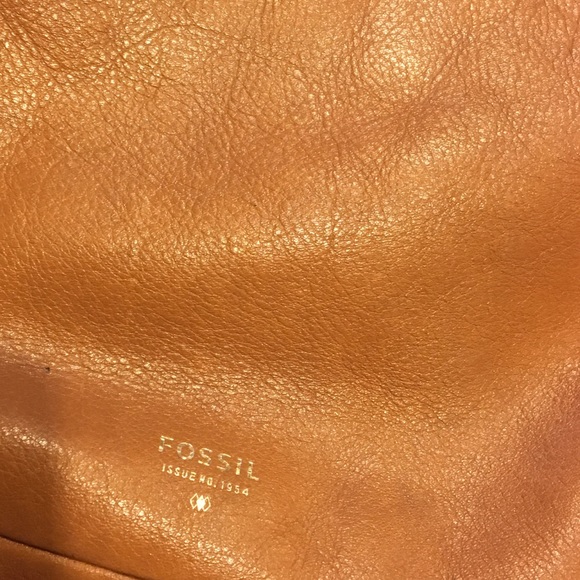 Fossil | Bags | Fossil Cognac Genuine Leather Crossbody | Poshmark